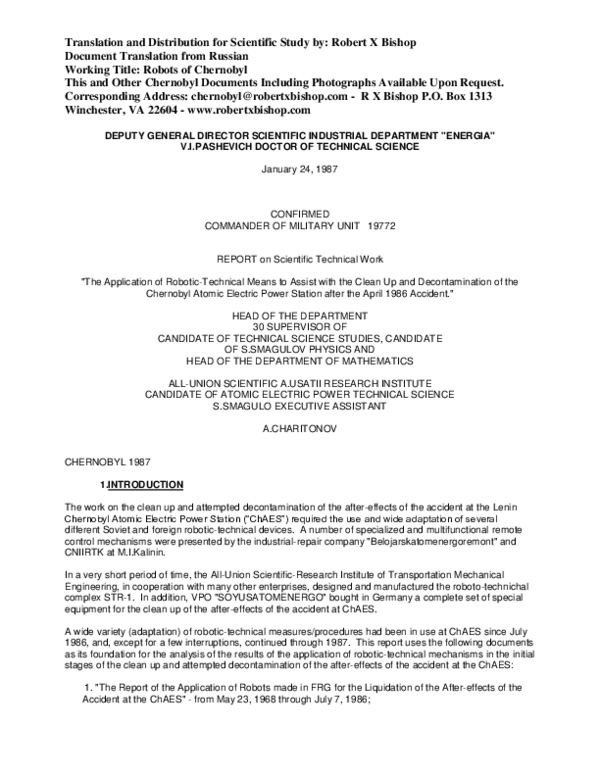 (PDF) Robots of Chernobyl : Draft Translation