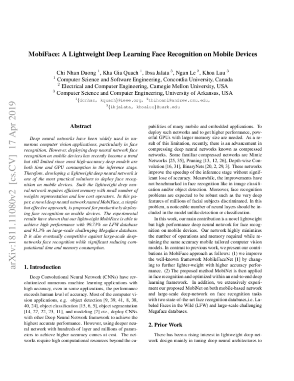 (PDF) MobiFace: A Lightweight Deep Learning Face Recognition on Mobile ...