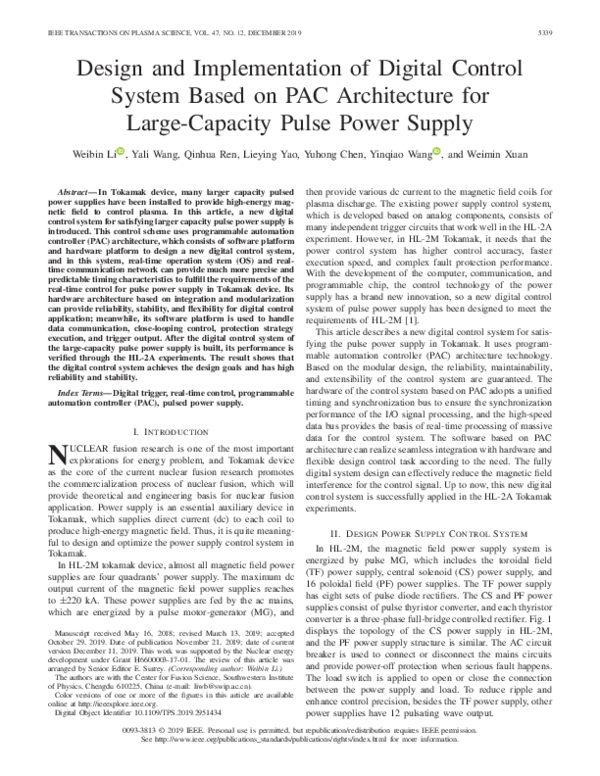 (PDF) Design and implementation of a digital control system for an axial flux switched ...