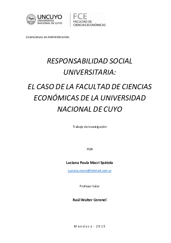 (PDF) Responsabilidad social universitaria