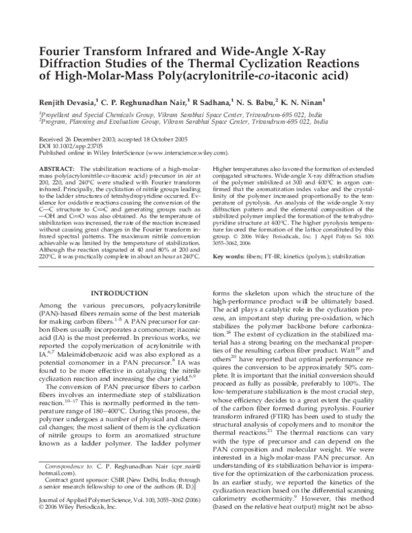 (PDF) Fourier transform infrared and wide-angle X-ray diffraction ...