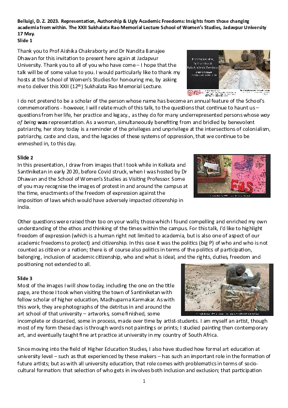 (PDF) Belluigi, D. Z. 2023. Representation, Authorship & Ugly Academic ...