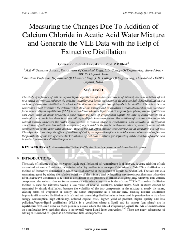 (PDF) Measuring the Changes Due To Addition of Calcium Chloride in ...