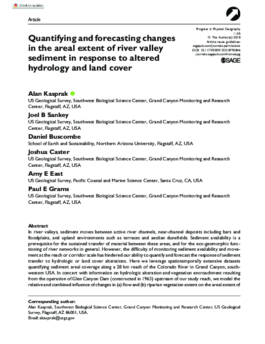 (PDF) Quantifying and forecasting changes in the areal extent of river ...