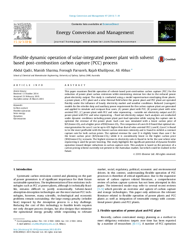 (PDF) Flexible dynamic operation of solar-integrated power plant with ...