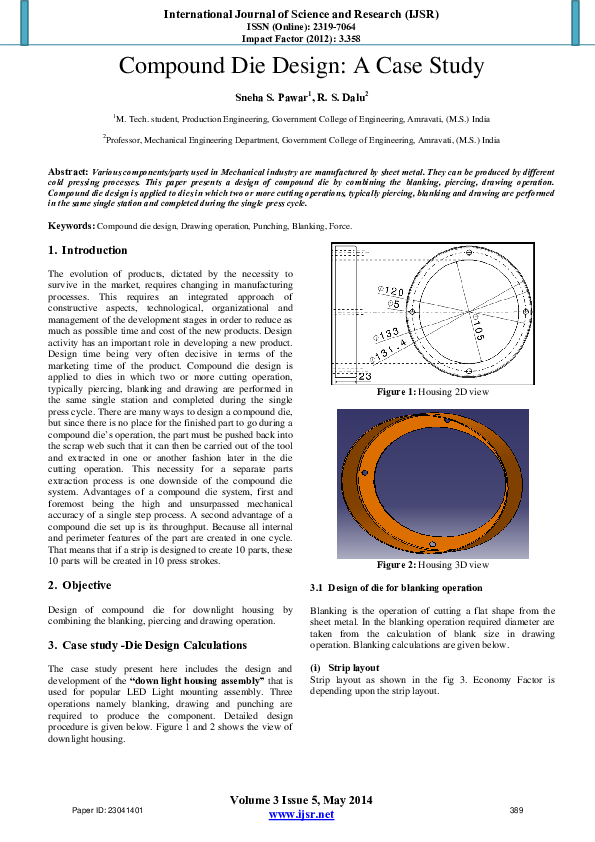 (PDF) Compound Die Design: A Case Study