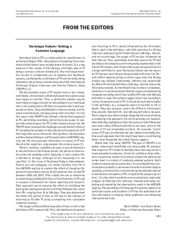 (PDF) Technique Failure-Talking a Common Language
