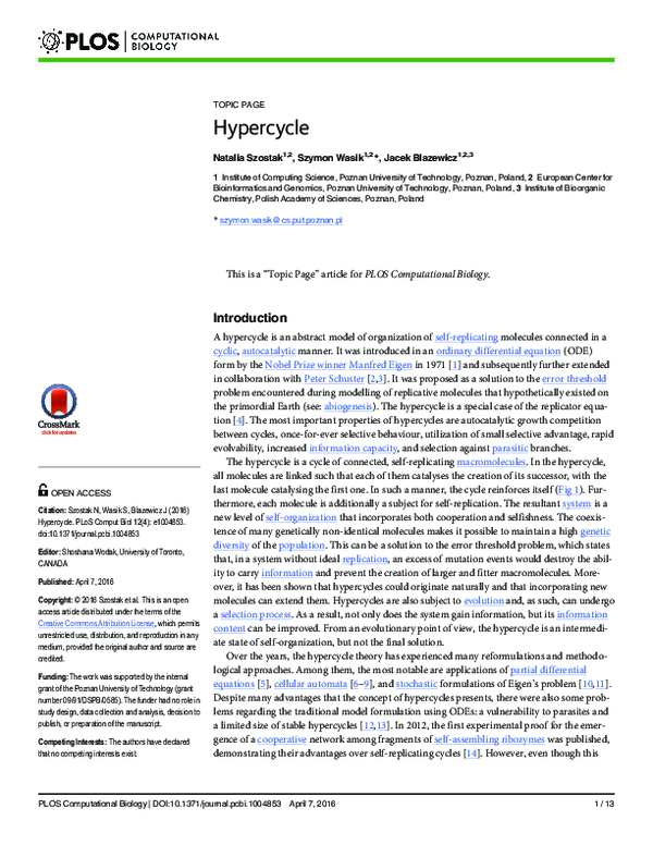 (PDF) Hypercycle
