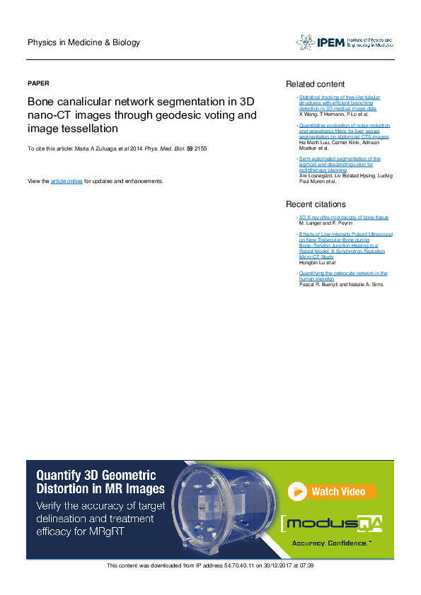 (PDF) Bone canalicular network segmentation in 3D nano-CT images through geodesic voting and ...