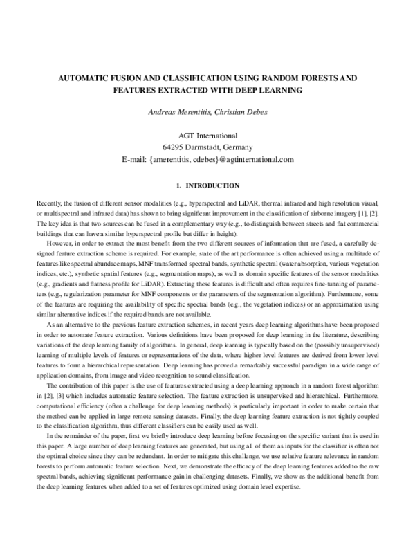 (PDF) Automatic fusion and classification using random forests and features extracted with deep ...