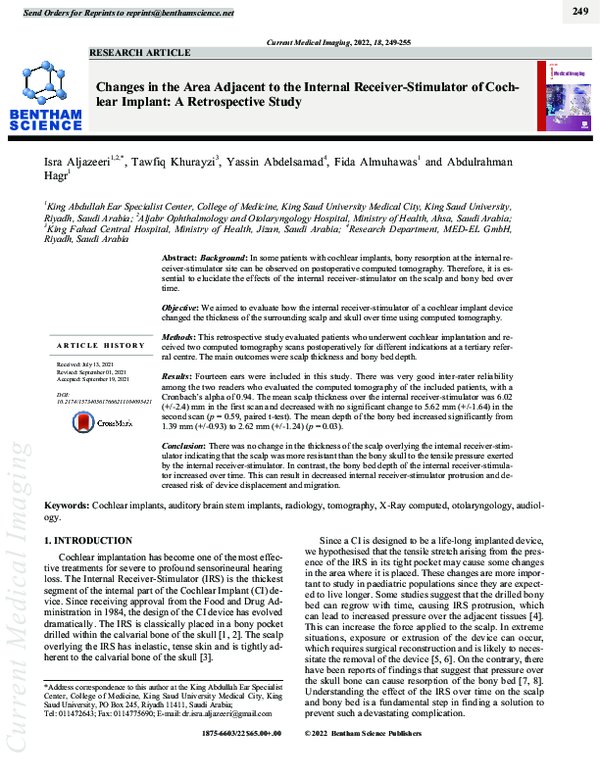 (PDF) Changes in the Area Adjacent to the Internal Receiver-Stimulator ...