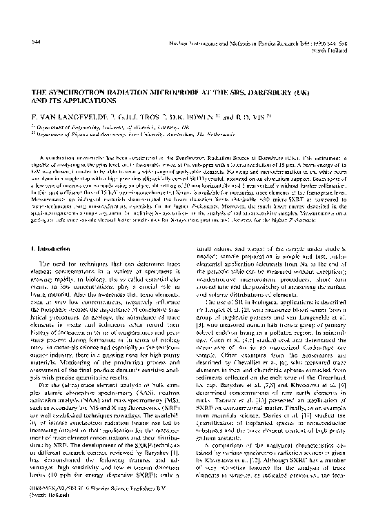 (PDF) Synchrotron Microprobe: Advancements & Applications