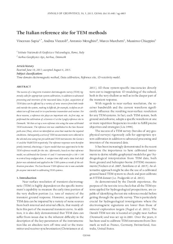 (PDF) The Italian reference site for TEM methods