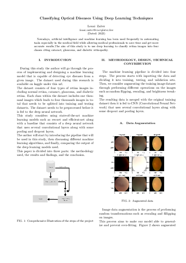 Pdf Classifying Optical Diseases Using Deep Learning Techniques