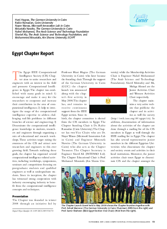 (PDF) Egypt Chapter Report [Family Corner