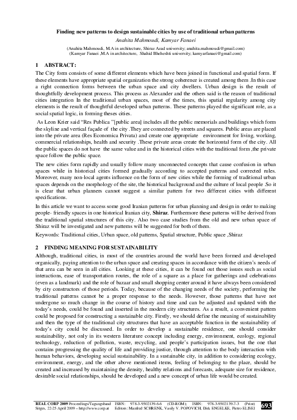 (PDF) Finding new patterns to design sustainable cities by use of ...