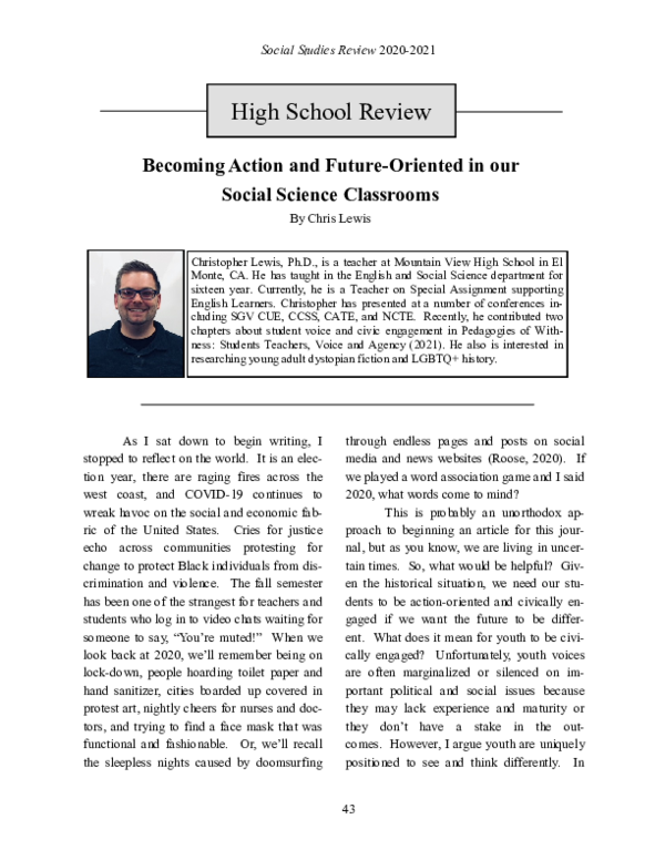 (PDF) Becoming Action and Future Oriented