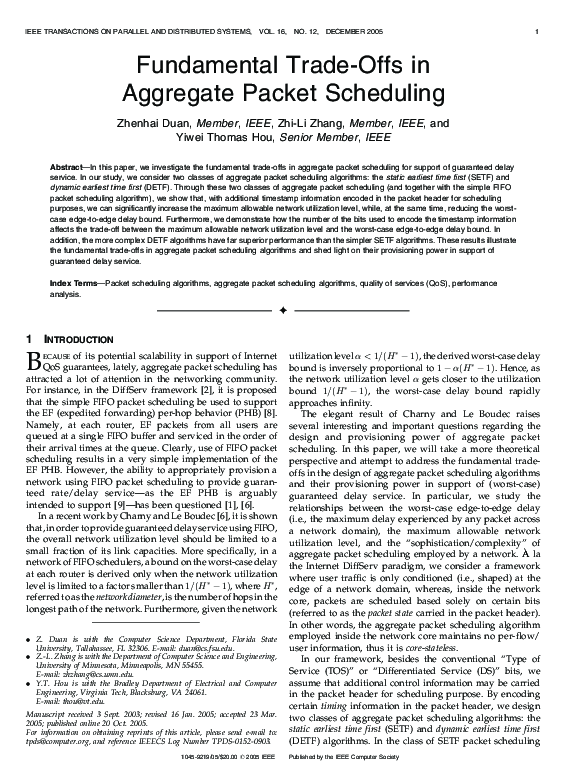 (PDF) Fundamental trade-offs in aggregate packet scheduling