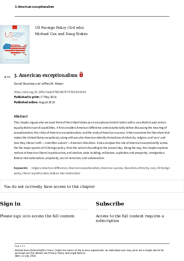 (PDF) 3. American exceptionalism