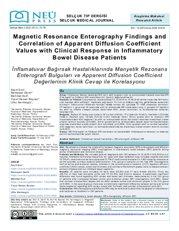 (PDF) Magnetic Resonance Enterography Findings and Correlation of Apparent Diffusion Coefficient ...