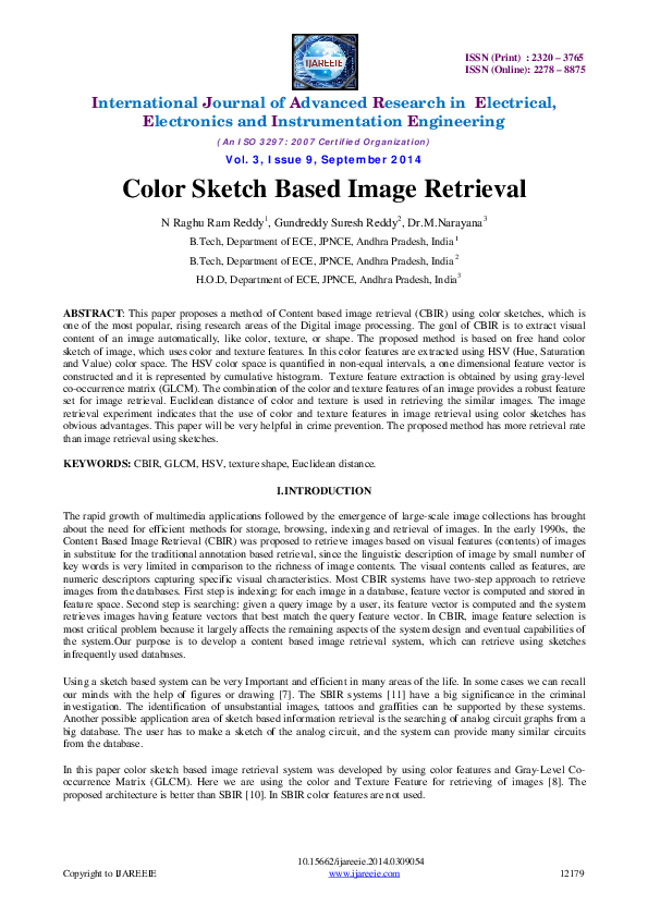 (PDF) Color Sketch Based Image Retrieval