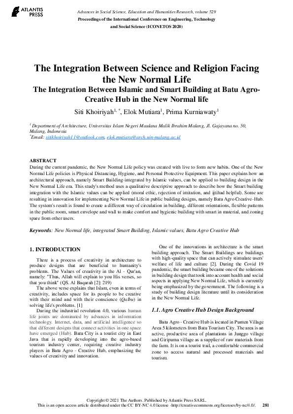 (PDF) Islamic Smart Building Integration in New Normal