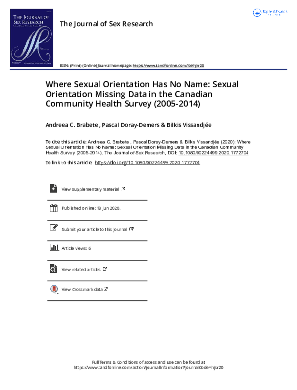 (PDF) Where Sexual Orientation Has No Name: Sexual Orientation Missing ...