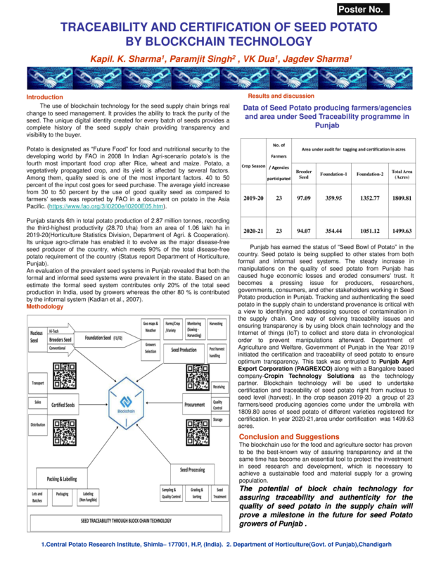 (PDF) Traceability and certification of seed potato by blockchain ...