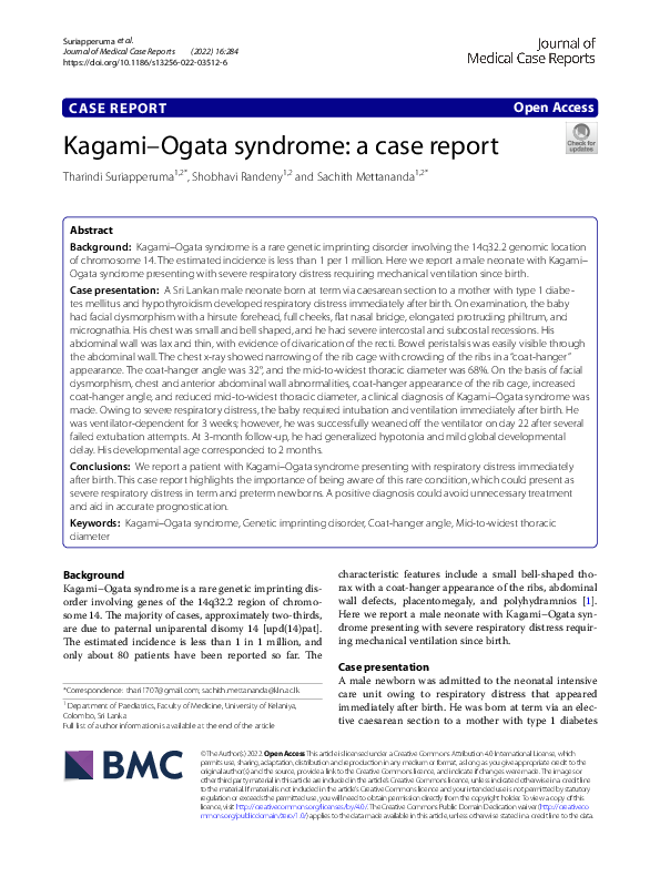 (PDF) Kagami–Ogata syndrome: a case report | Tharindi Suriapperuma - Academia.edu