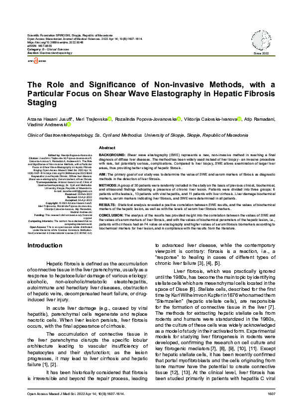(PDF) The Role and Significance of Non-invasive Methods, with a ...