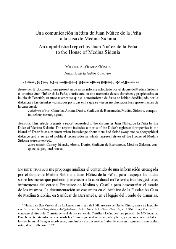 (PDF) An unpublished report by Juan Núñez de la Peña to the House of ...