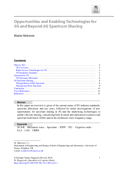 (PDF) Opportunities and Enabling Technologies for 5G and Beyond-5G ...