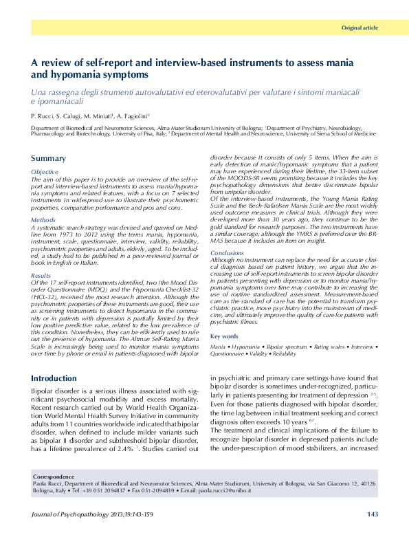 (PDF) A review of self-report and interview-based instruments to assess ...