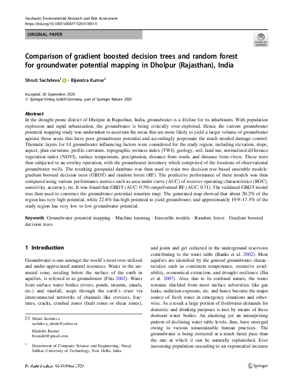 (PDF) Comparison of gradient boosted decision trees and random forest ...