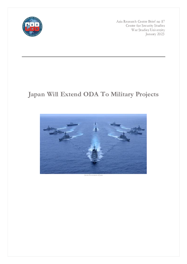 (PDF) Asia Research Centre Brief 87: Japan Will Extend ODA To Military ...