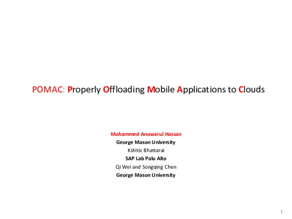(PDF) POMAC: Properly Offloading Mobile Applications to Clouds