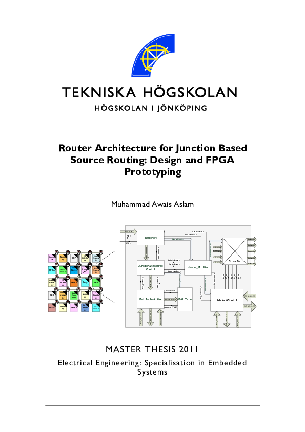 Pdf Router Architecture For Junction Based Source Routing Design And Fpga Prototyping