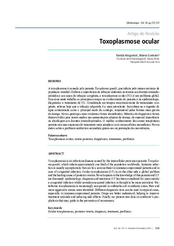 (PDF) Toxoplasmose Ocular