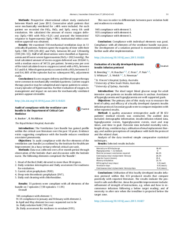 (PDF) Evaluation of a locally developed dynamic insulin infusion protocol