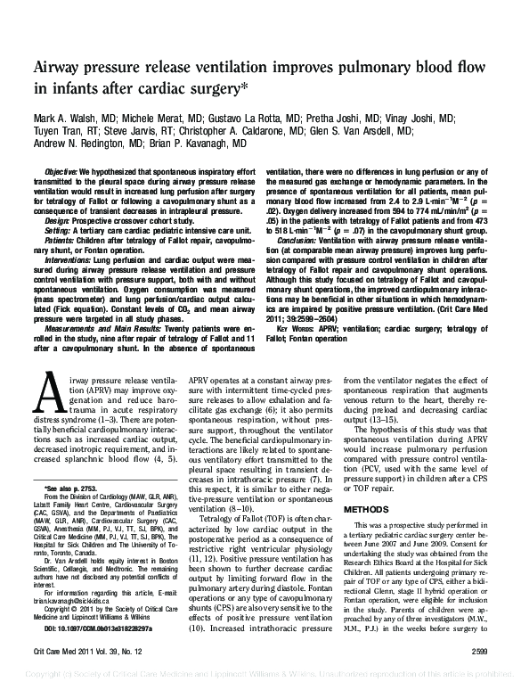 Pdf Airway Pressure Release Ventilation Improves Oxygenation And Dead Space Ratio In Medically