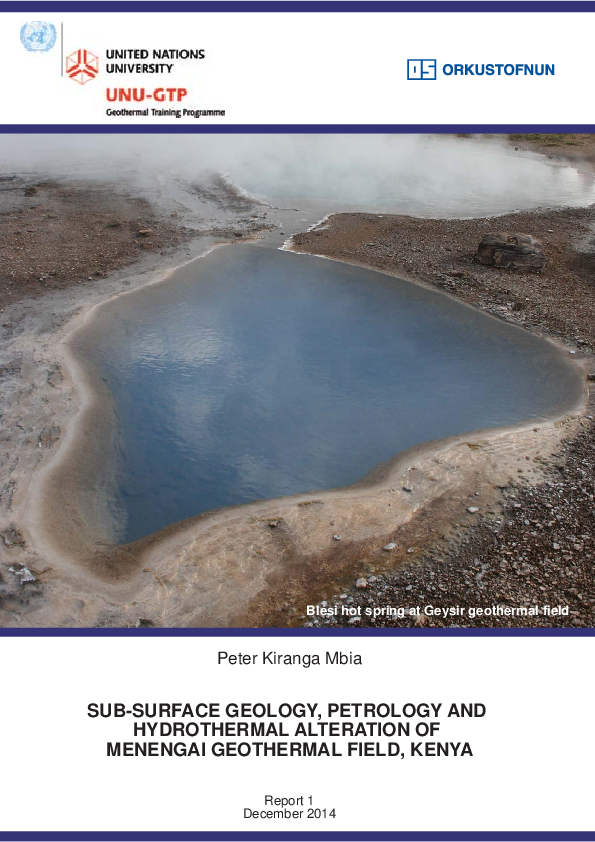 (PDF) Sub-surface geology, petrology and hydrothermal alteration of ...