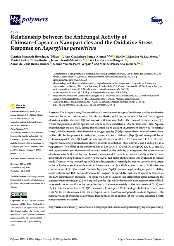 (PDF) Relationship between the Antifungal Activity of Chitosan ...