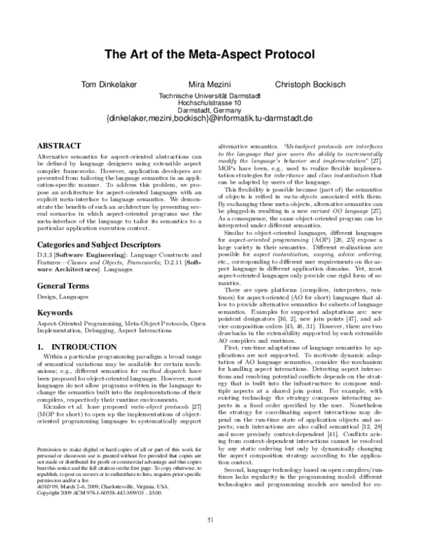 (PDF) The art of the meta-aspect protocol | Tom Dinkelaker - Academia.edu