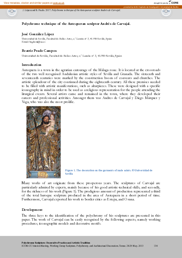 (PDF) Polychrome technique of the Antequeran sculptor Andrés de Carvajal