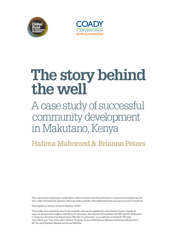 (PDF) The Story Behind the Well A Case Study of Successful Community ...