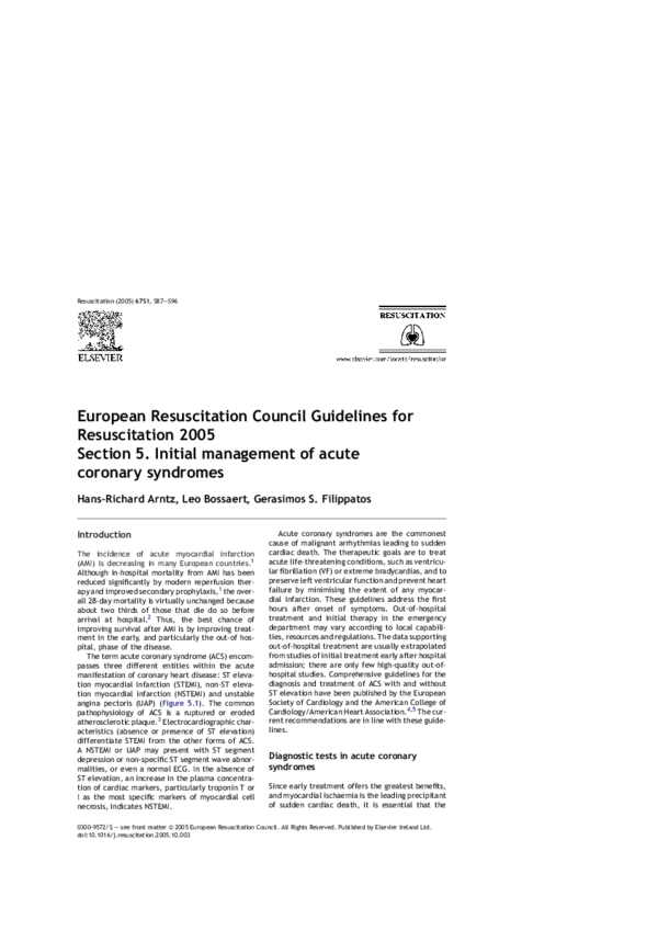 (PDF) European Resuscitation Council Guidelines for Resuscitation 2010 ...