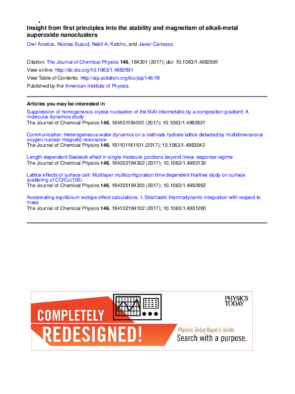 (PDF) Insight from first principles into the stability and magnetism of ...
