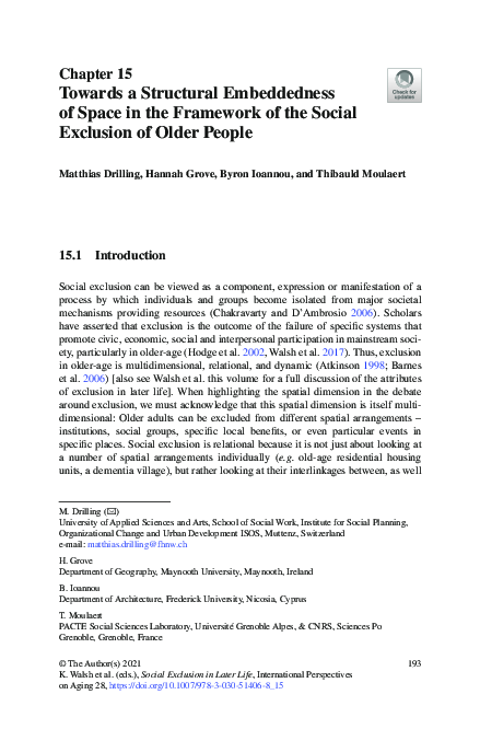 (PDF) Towards a Structural Embeddedness of Space in the Framework of ...