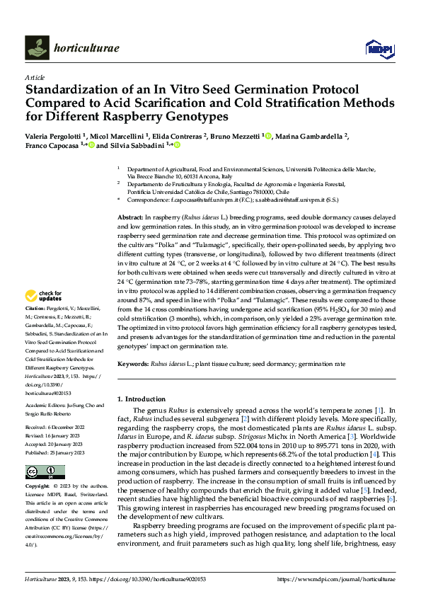 (PDF) Standardization of an In Vitro Seed Germination Protocol Compared ...