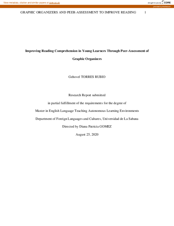 (PDF) Improving reading comprehension in young learners through peer ...